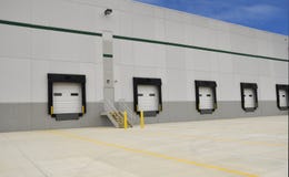 Large Truck At Unloading Dock Stock Image - Image of business ...