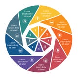 Project Management Business Pie Chart Stock Illustration - Illustration ...