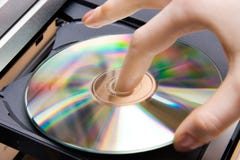 Opening Cd-rom Drive With Disk Stock Photo - Image of business, rom ...