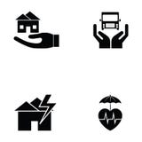Insurance icon set stock vector. Illustration of transportation - 26139468