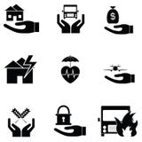 Insurance icon set stock vector. Illustration of transportation - 26139468