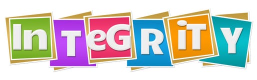 Integrity Business Symbols Colorful Squares Stripes Stock Illustration ...