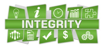 Integrity Business Symbols Colorful Squares Stripes Stock Illustration ...