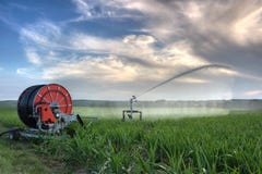 Wheel Line Irrigation System Stock Image - Image: 19201441