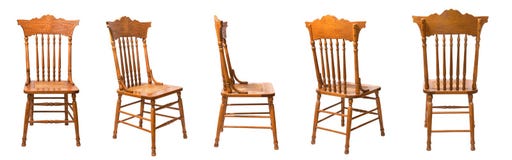 Wooden Chairs In Different Angles Stock Illustration - Illustration of ...