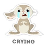 Crying bunny stock vector. Illustration of eps8, despair - 19268337