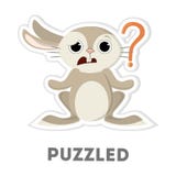 Confused Rabbit stock vector. Illustration of confused - 10247647