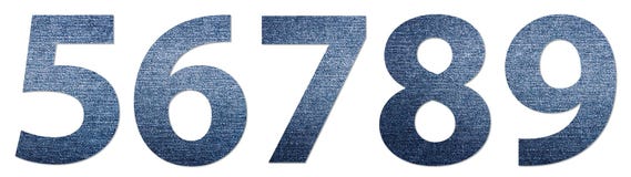 Jeans alphabet numbers stock vector. Image of pattern - 27224730