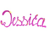 Jessica Name Card With Lovely Pink Roses. Vector Illustration. Stock ...