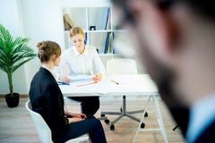 Interview In Progress Sign On Office Door Stock Photo - Image: 78020752