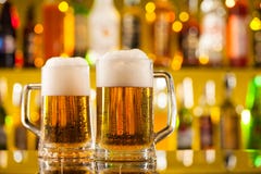 Beer Served At A Bar Royalty Free Stock Photos - Image: 16034018