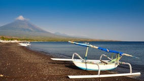Jukung Traditional Bali Fishing Boat Stock Photo - Image: 43583882