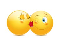 Küssen Von Emoticons Stockbild - Bild: 17648681