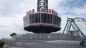 Kemah Boardwalk Drop Zone Ride Stock Video - Video of boardwalk, park ...