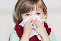 Kid Cleaning Nose With Tissue Isolated Stock Photo - Image of ...