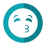 Cartoon Kissing Emoticon Stock Vector - Image: 46948206