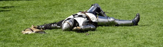 Dead medieval knight stock image. Image of closeup, adult - 15015121