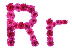 Letra R con las rosas ilustración del vector. Ilustración de remolino ...