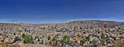 City Of La Paz Bolivia From Killi Killi Viewpoint Stock Image - Image ...