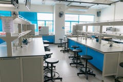 Science Modern Lab Interior Architecture. Stock Image - Image of ...