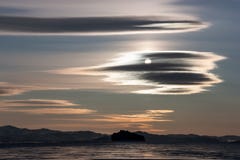 Moon and beautiful clouds stock photo. Image of still - 17266702