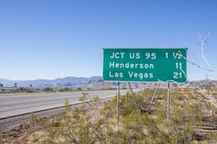 Las Vegas Freeway Sign stock image. Image of travel, vegas - 18307249