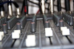 Audio Mixing Board Sliders Royalty Free Stock Image - Image: 3492156