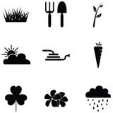 Lawn icon set stock vector. Illustration of mower, soil - 51440419