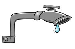 Leaky faucet sketch stock vector. Image of plumbing, isolated - 22499904