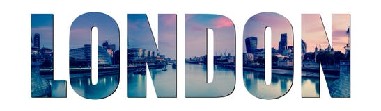 Letras De Londres Aisladas En Blanco Imagen de archivo - Imagen de ...