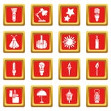 Red Candle with LED light stock vector. Illustration of banner - 39321882