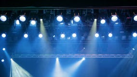 Blue And Yellow Stage Lights, Light Show At Concert Stock Video - Video ...