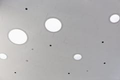 Layered Ceiling With Embedded Lights And Stretched Ceiling Inlay Stock ...