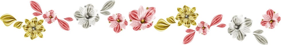 Ligne/diviseur de fleurs illustration de vecteur. Illustration du beau ...