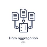 Data Aggregation Icon Vector Sign And Symbol Isolated On White ...