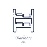 Dormitory Icon Vector Sign And Symbol Isolated On White Background ...