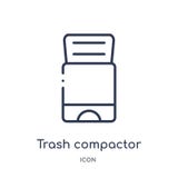 Trash Compactor Linear Icon. Modern Outline Trash Compactor Logo Stock ...