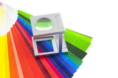 Linen Counter On Color Chart Stock Photo - Image of proof, tool: 596130