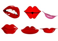 Illustration Of Red Lips Singing Stock Vector - Illustration of concept ...