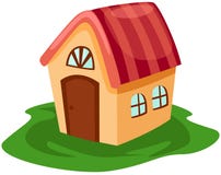 Cartoon Of Cute Little House With Garden Stock Vector - Image: 39347740