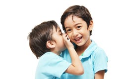 Two boys sharing a secret stock photo. Image of chatter - 17947186