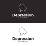 Woman In Depression And Despair Crying On Black Dark Stock Photo ...