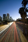 Los Angeles Freeway At Night Stock Photo - Image of movement, freeway ...
