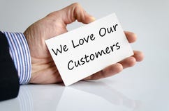 We love our customers stock image. Image of season, clothing - 3303543