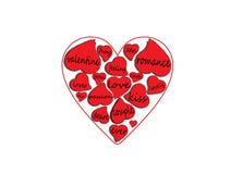 Love Words Inside Heart Shape Stock Illustrations – 45 Love Words ...