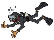 Lustiger Taucher vektor abbildung. Illustration von neopren - 102639619