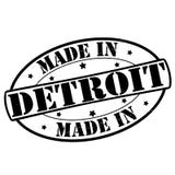 Made In Detroit Words Red Ink Stamp Grunge Badge Emblem Logo Stock ...