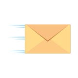 Running Man With Postal Envelope. Courier With Parcel. Mail Serv Stock ...