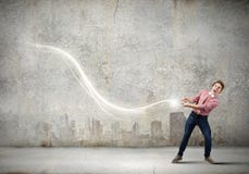 Man pull pose stock photo. Image of business, isolated - 17002208