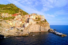 Manarola, Italy stock photo. Image of blue, european - 15800642